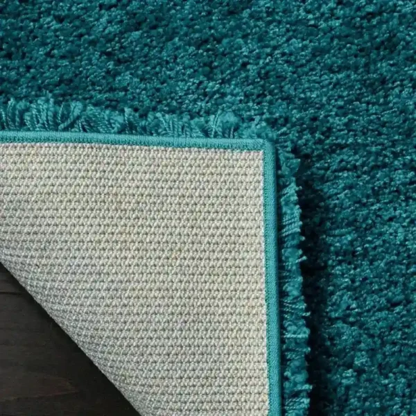 Thick Teal Shaggy Runner Rugs - Carpets Abu Dhabi