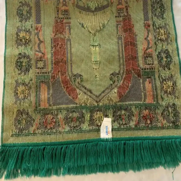 Green Mosque Design Prayer Mat | Soft & Comfortable
